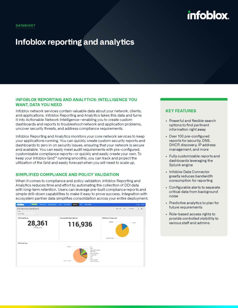Infoblox Reporting und Analytics | Kennen Sie Ihr Netzwerk
