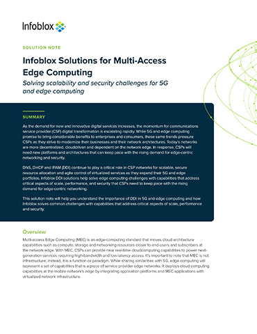 Computación periférica de acceso múltiple | Soluciones | Infoblox