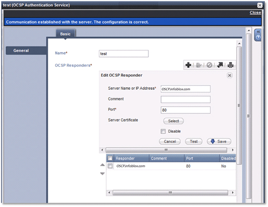 Carte d'accès commune et assistance OCSP pour la défense | Infoblox