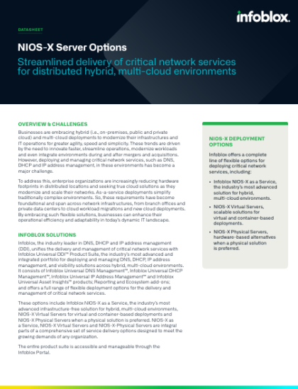 Trinzic Infoblox Appliances | Infoblox