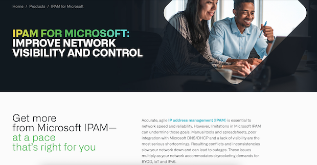 IPAM for Microsoft | Improve Network Visibility & Control | Infoblox