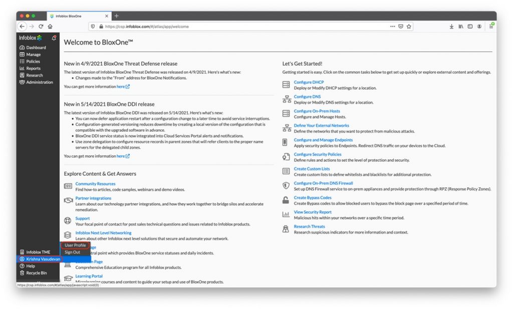 Developer Portal - Getting Started | Infoblox