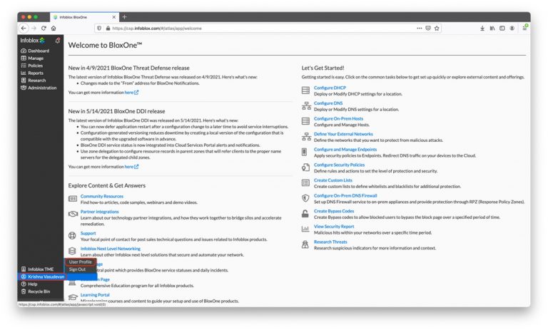 Developer Portal - Getting Started | Infoblox